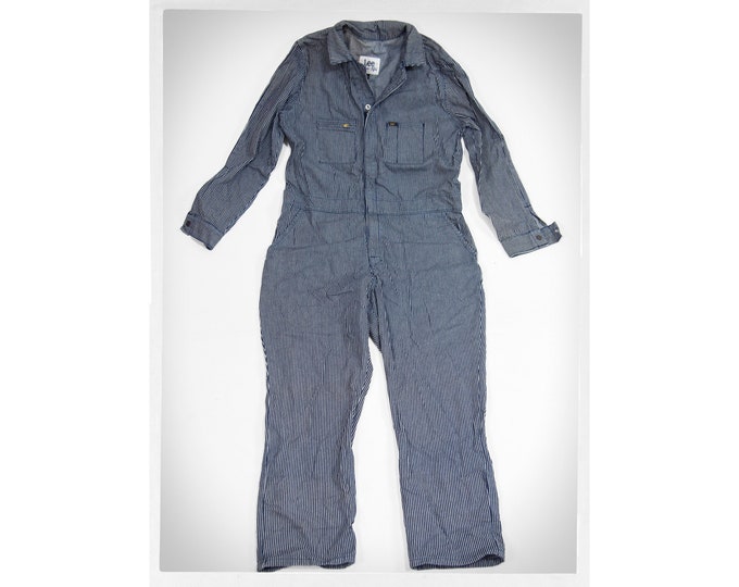 Vintage 90s Coveralls, 90s Hickory Stripe Coveralls, Mechanics ...