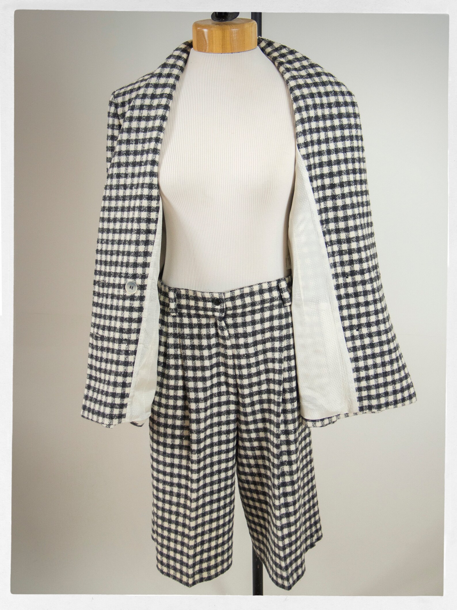 Vintage 80s Suit, 80s 3 Piece Ladies Suit, Check Wool Suit, Preppy ...