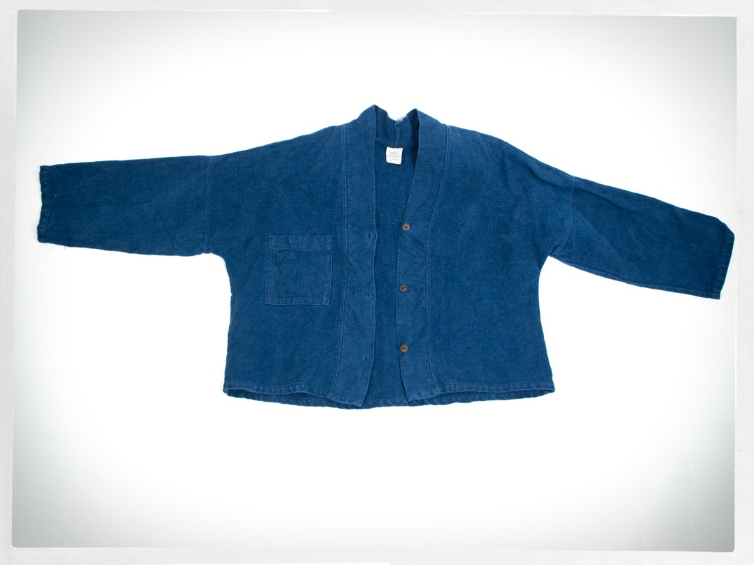 Blue Chore Jacket, Indigo Work Jacket, NOMI Linen Jacket, Indigo ...