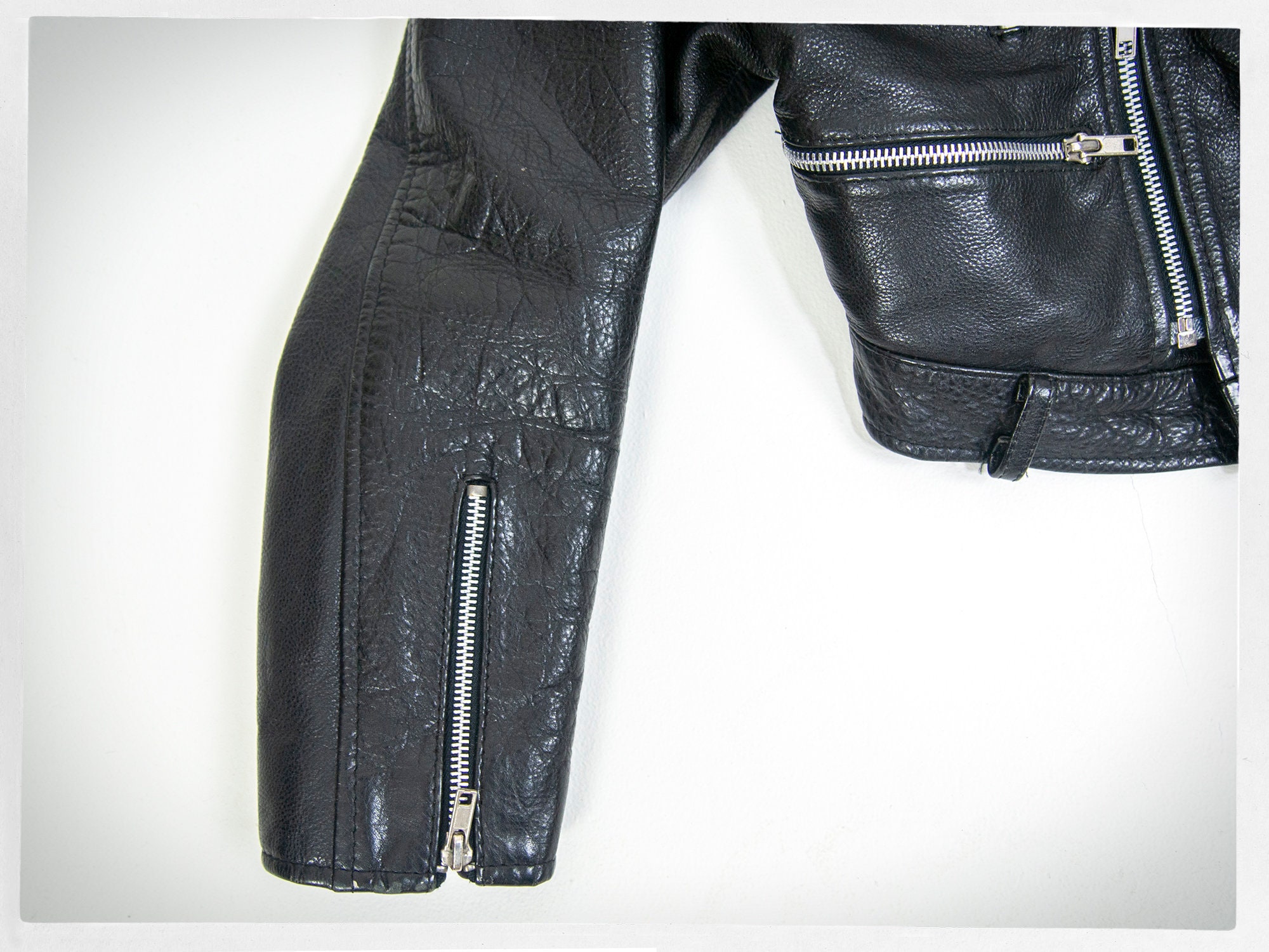 Retro 90s Leather Jacket 80s New Wave Jacket Biker Jacket - Etsy