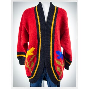 Retro 80s Cardigan, 90s Wool Cardigan, Vintage Fashion, Cozy Mohair ...
