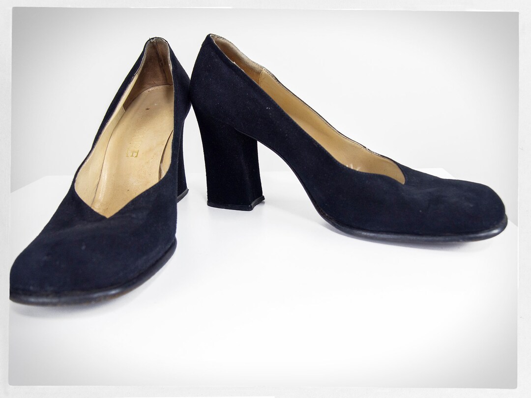 Retro 70s Shoes, 80s Pumps, 70s Square Toe Pumps, Made in Italy, MOD ...