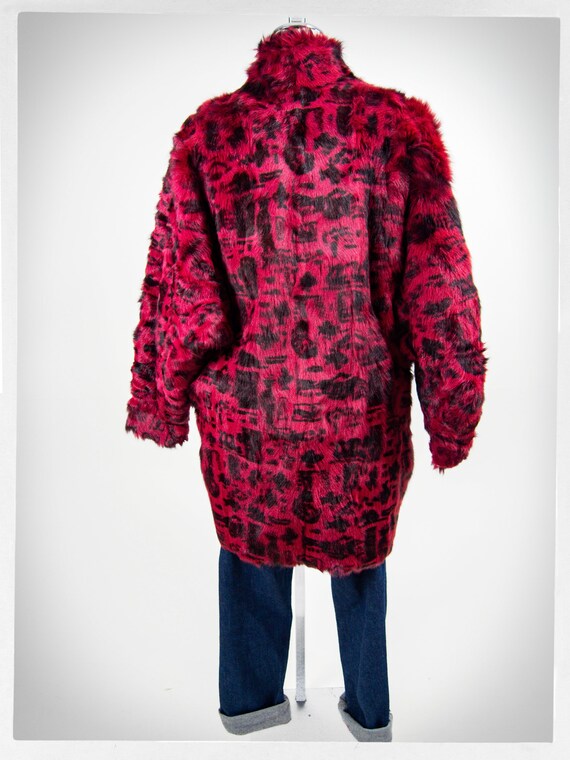 Vintage 90s Coat, 90s New Wave Coat, 80s Pink Abstrac… - Gem