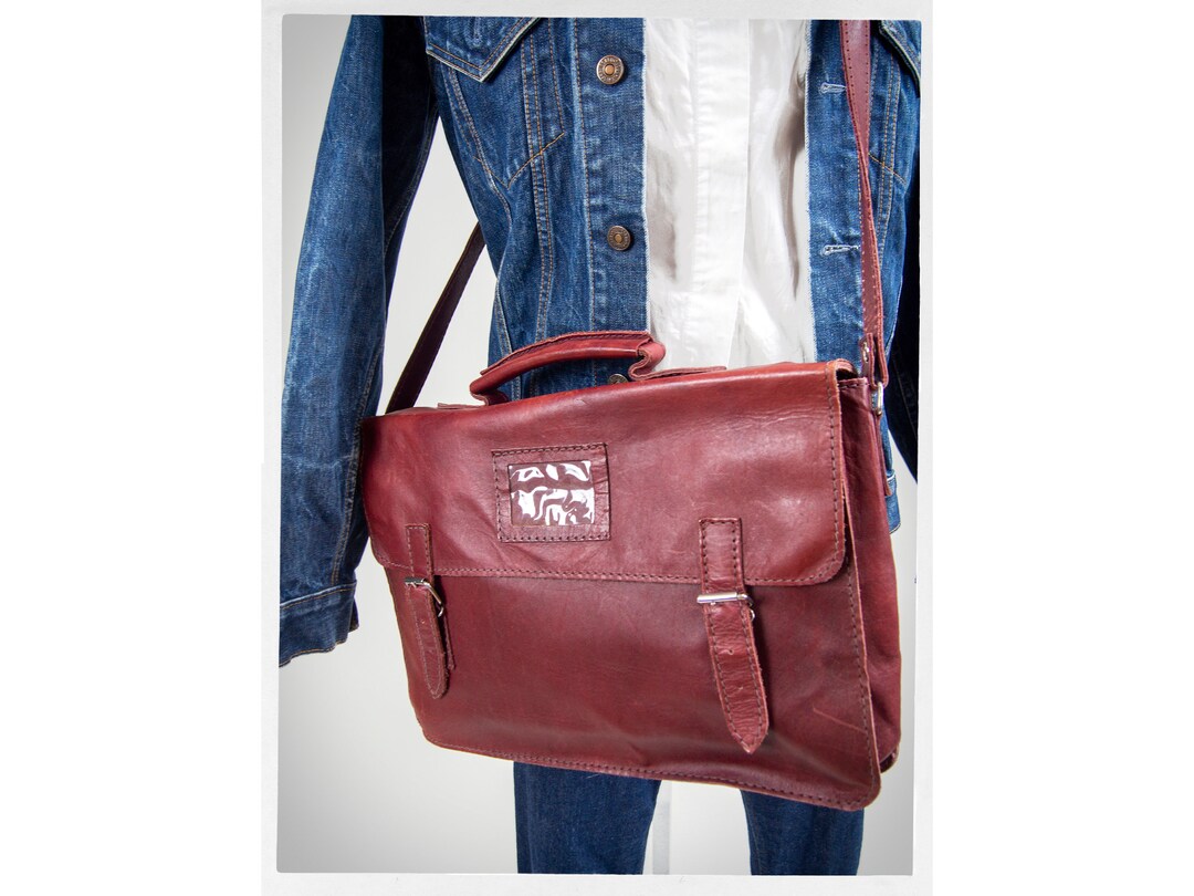 Retro 90s Satchel, Oxblood Red Leather Satchel, 80s Shoulder Bag, 90s ...