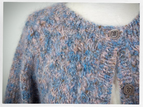 Hand Knit Mohair Cardigan, Silky Mohair Cardigan, Han… - Gem