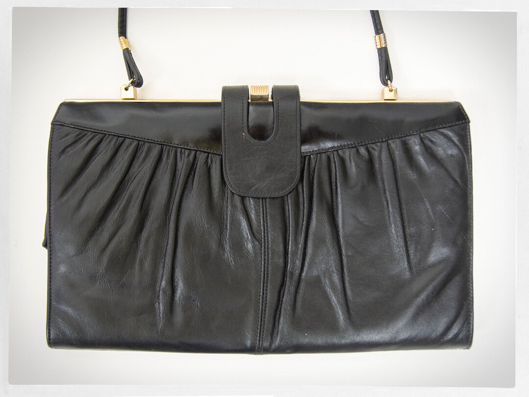 Retro 80s Purse, 70s Leather Purse, 80s Shoulder Bag, Statement Bag ...
