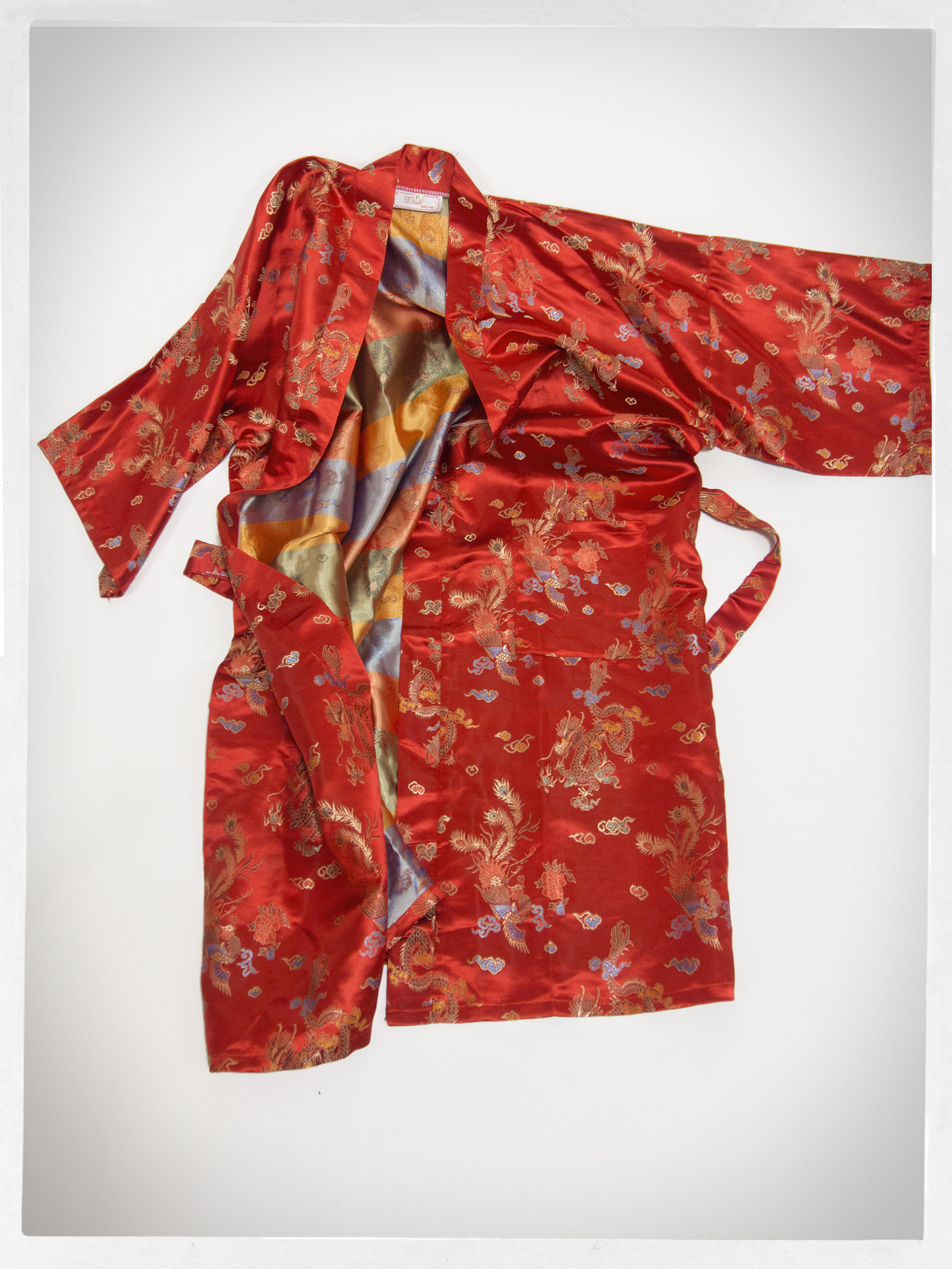 Retro 80s Robe Vintage Satin Robe Asian Dressing Gown | Etsy