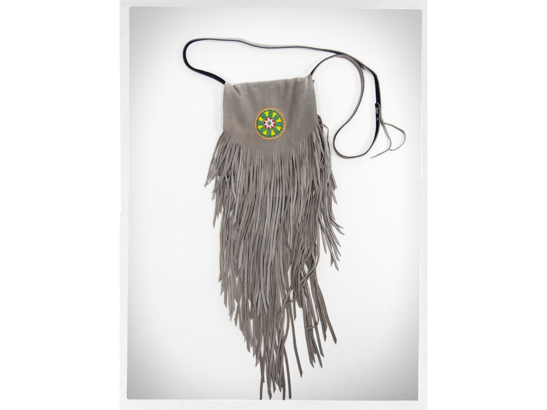 First Nation Satchel, Aboriginal Peoples Art, First Nation Leather Bag ...