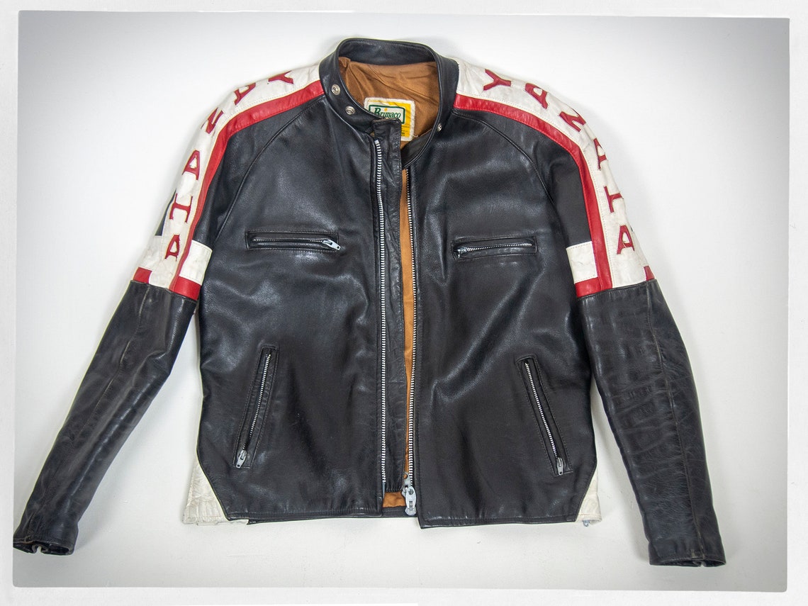 Retro 70s Motorcycle Jacket, Cafe Racer Jacket, 80s Motorcycle Jacket ...