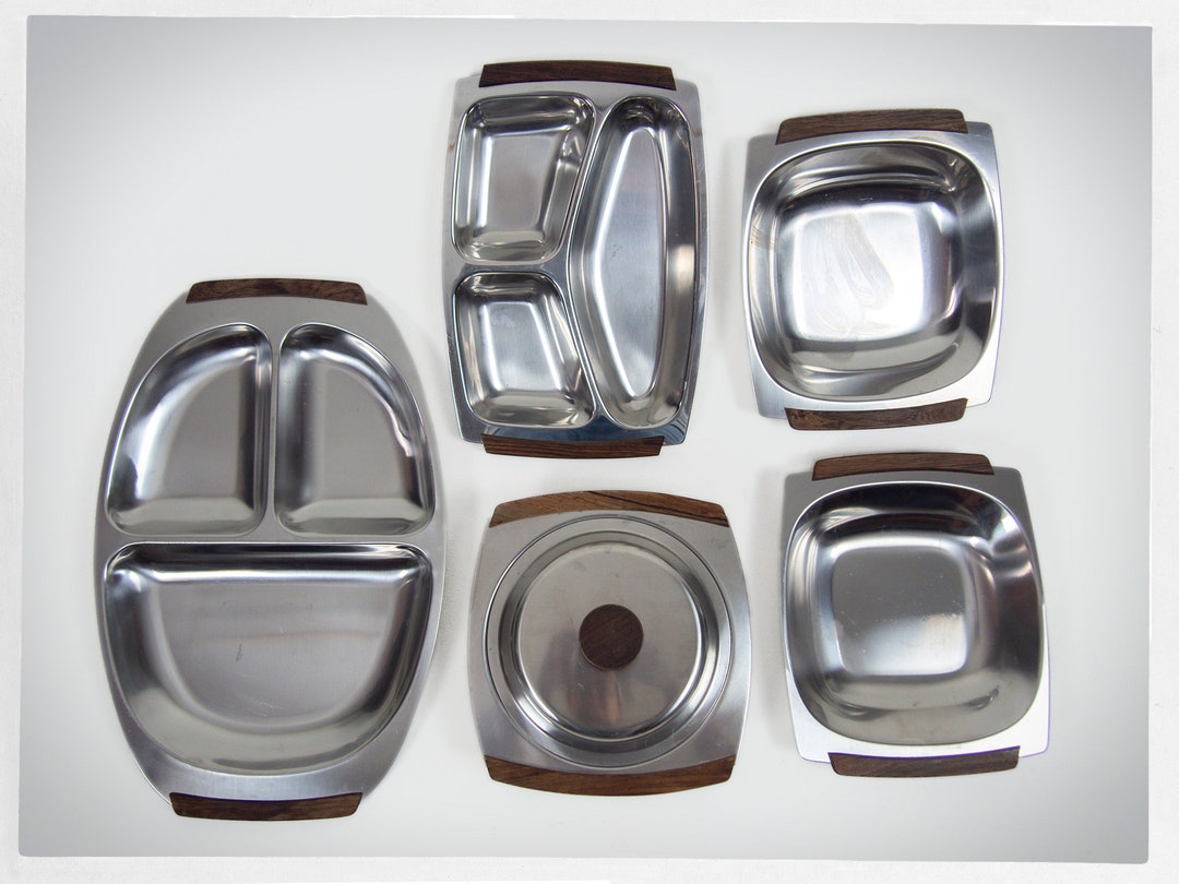 Vintage 70s Teak Kitchenware, Mid Century Decor, Modern Stainless ...