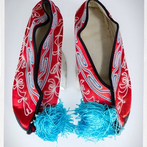 Antique Platform Satin Shoes, Platform Asian Shoes, Qing DYNASTY ...