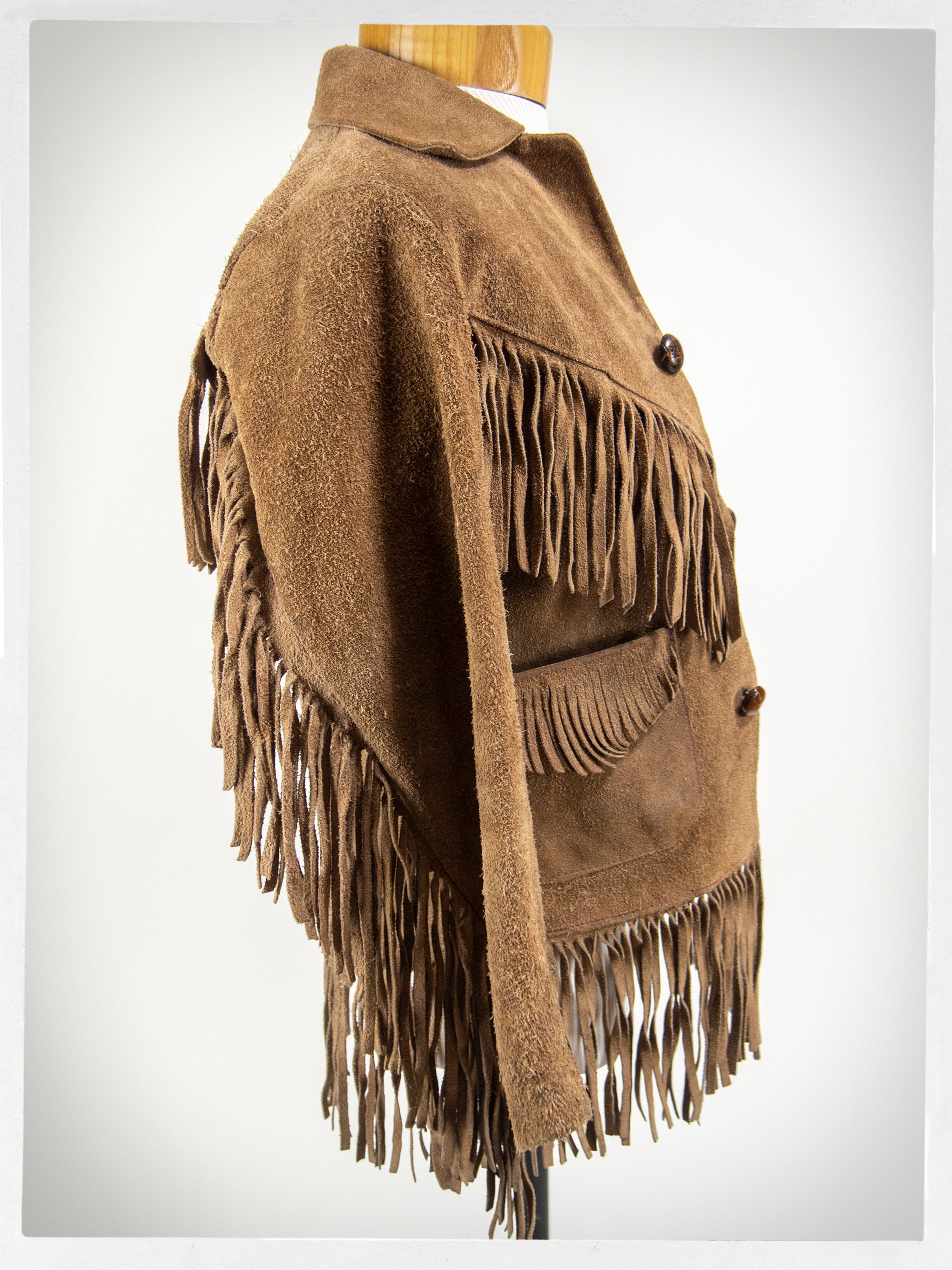 Vintage 70s Cowboy Fringe Jacket, 80s Western Jacket, Suede Vintage 70s Cowboy Fringe Jacket, 80s Western Jacket, Suede