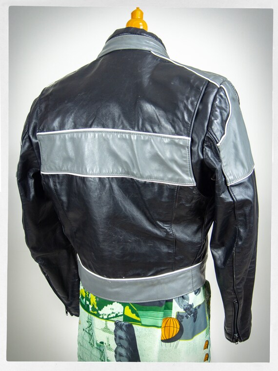 Retro 80s Motorcycle Jacket, 70s Leather Cafe Racer J… - Gem