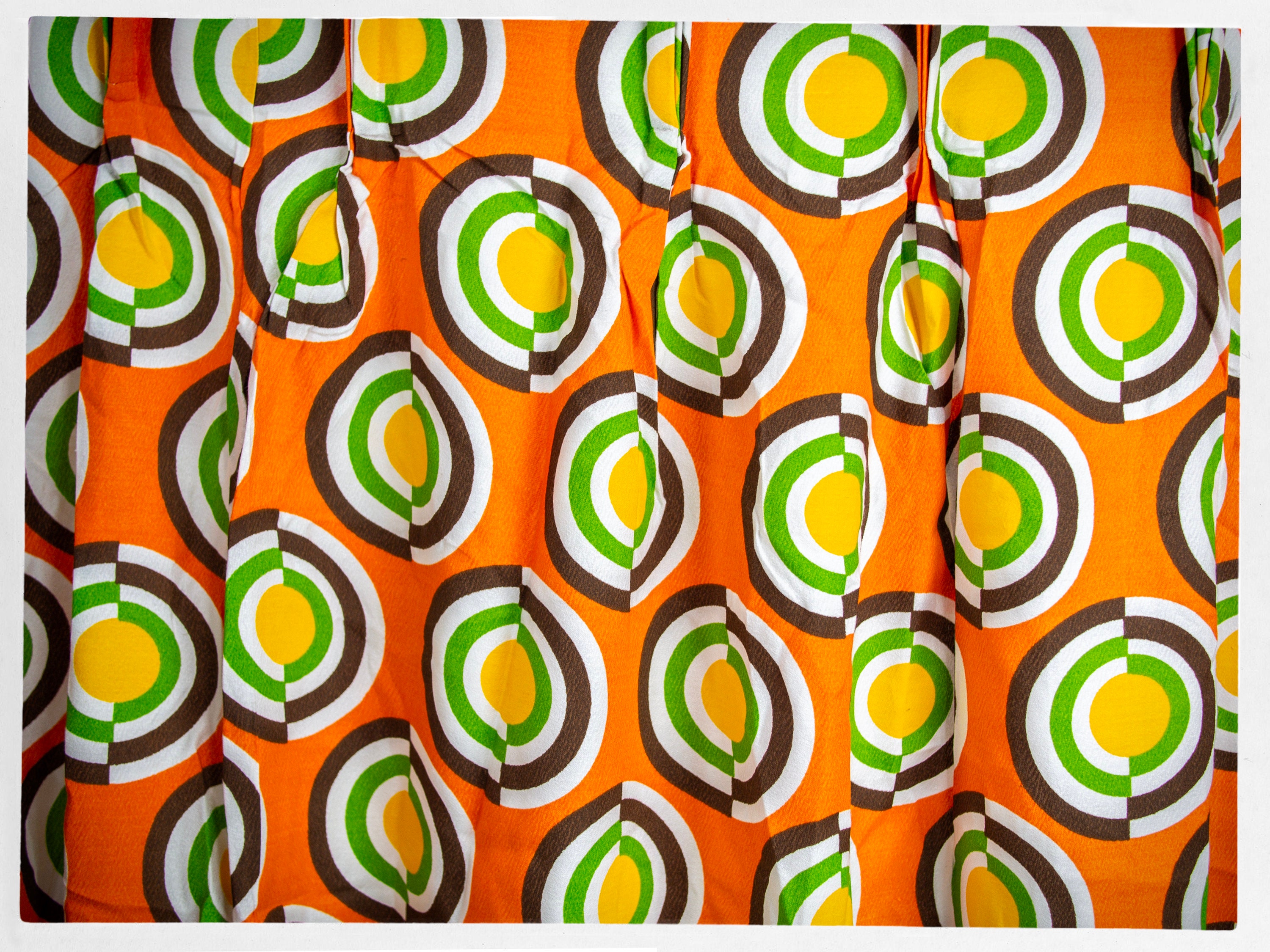 Retro 70s Curtains, 70s OP ART Curtains, 60s Geometric Drapes, Mid ...