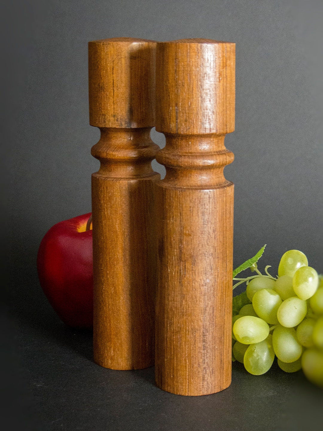 Vintage 70s S P Shakers, Teak Salt and Pepper Shakers, Teak Tableware ...