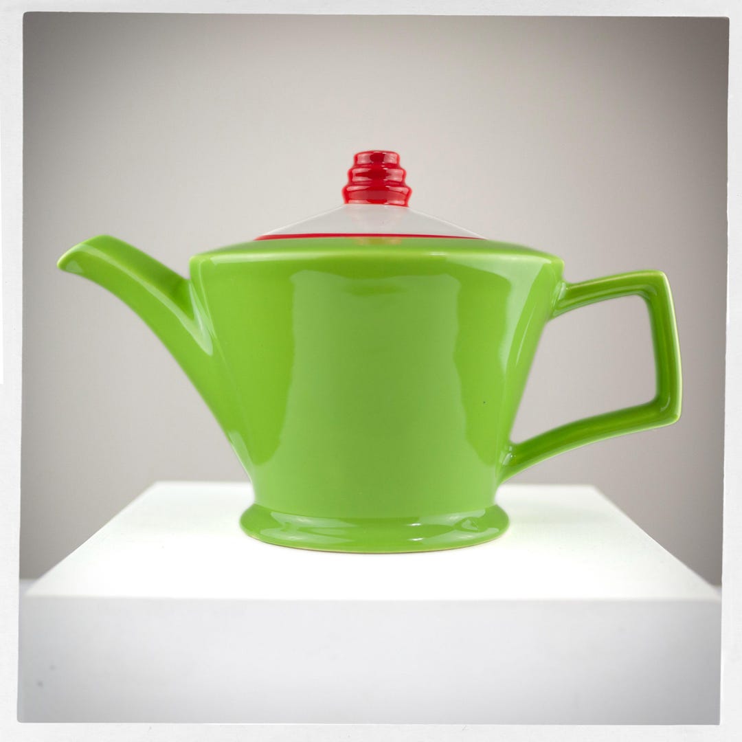 Vintage Art Deco Tea Pot, Sadler 1950s Lime Green Ceramic Teapot, Tea ...