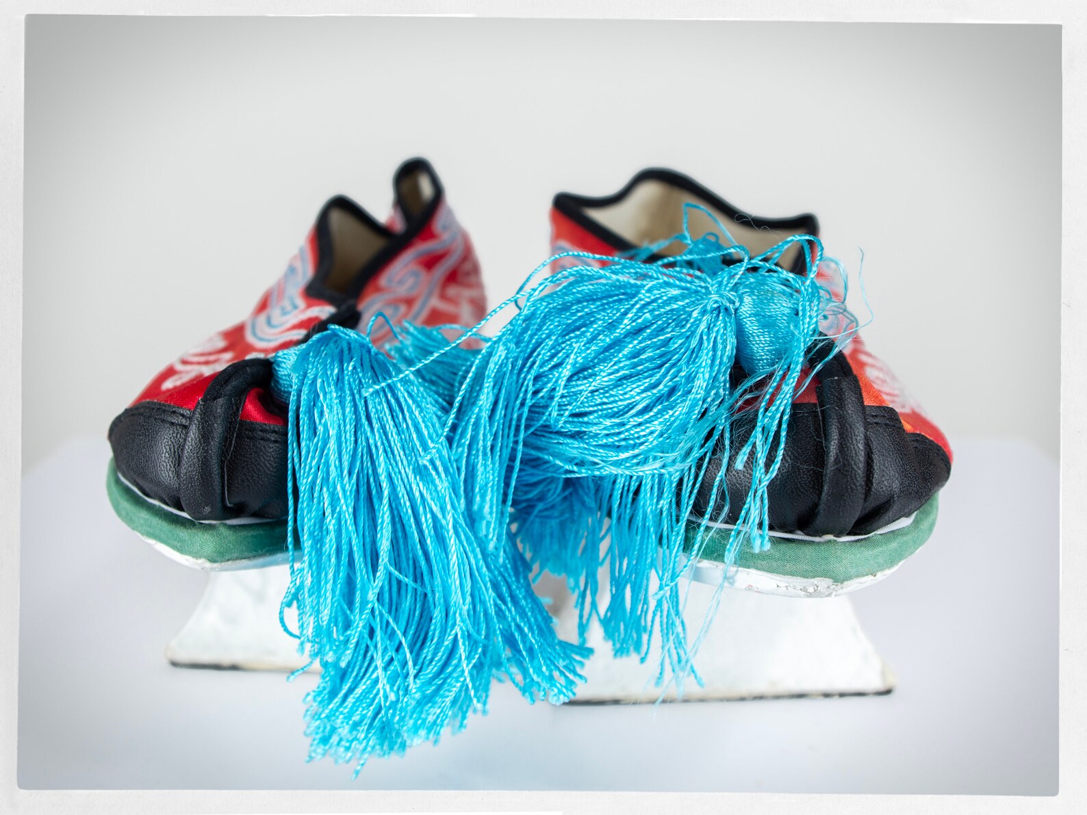 Antique Platform Satin Shoes, Platform Asian Shoes, Qing DYNASTY ...