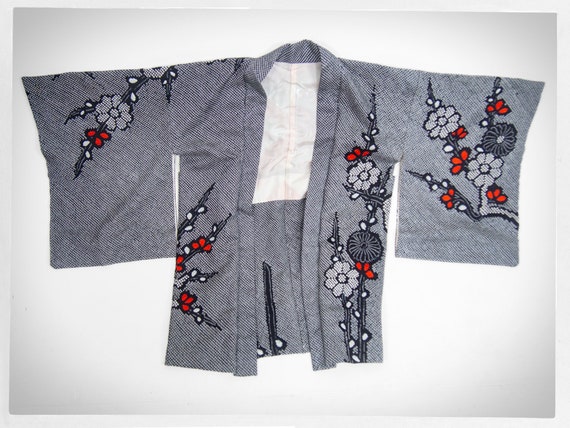 Vintage Half Kimono, Haori Kimono, Japanese Fashion, … - Gem