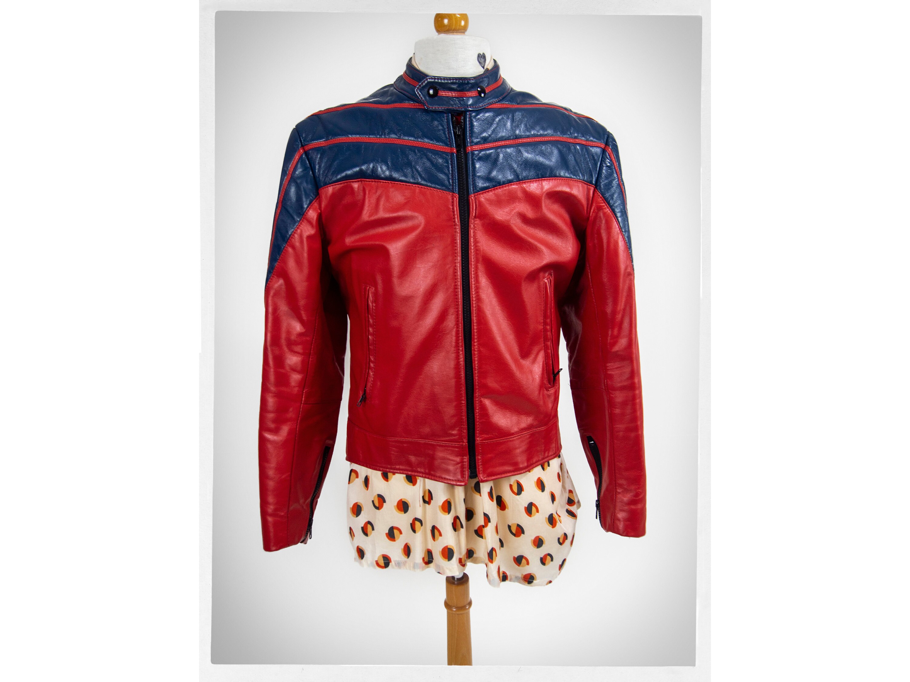 Retro 80s Motorcycle Jacket Cafe Racer Jacket 80s Racing | Etsy