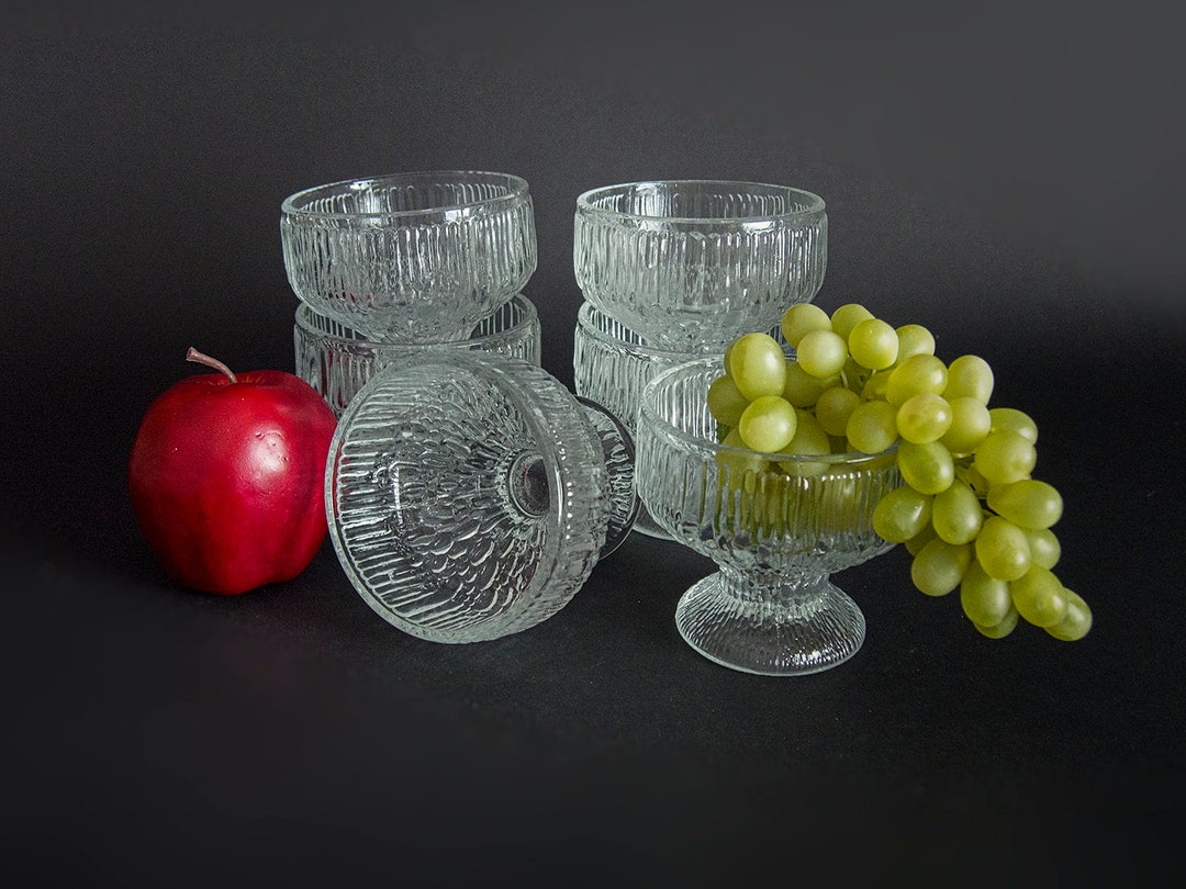 Vintage 70s Finnish Glass, Brutalist Glassware, Danish Modern Parfait ...