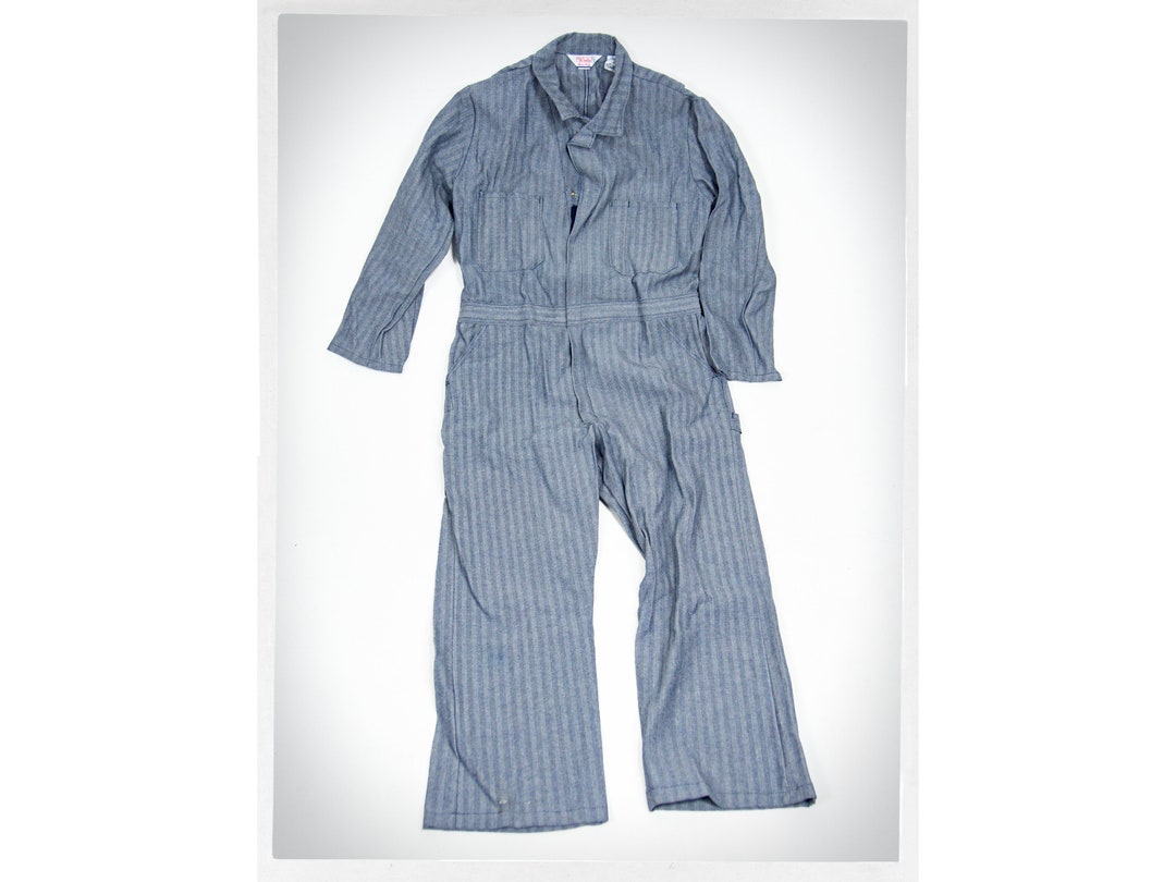 Retro 90s Coveralls, Herringbone Denim Coveralls, Mechanics Coveralls ...