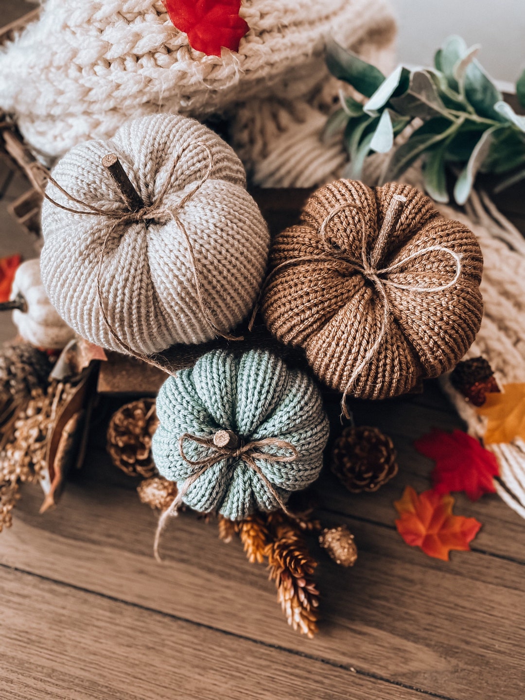 Fall Pumpkins, Fall Decor, Handmade Stuffed Pumpkins, Thanksgiving ...