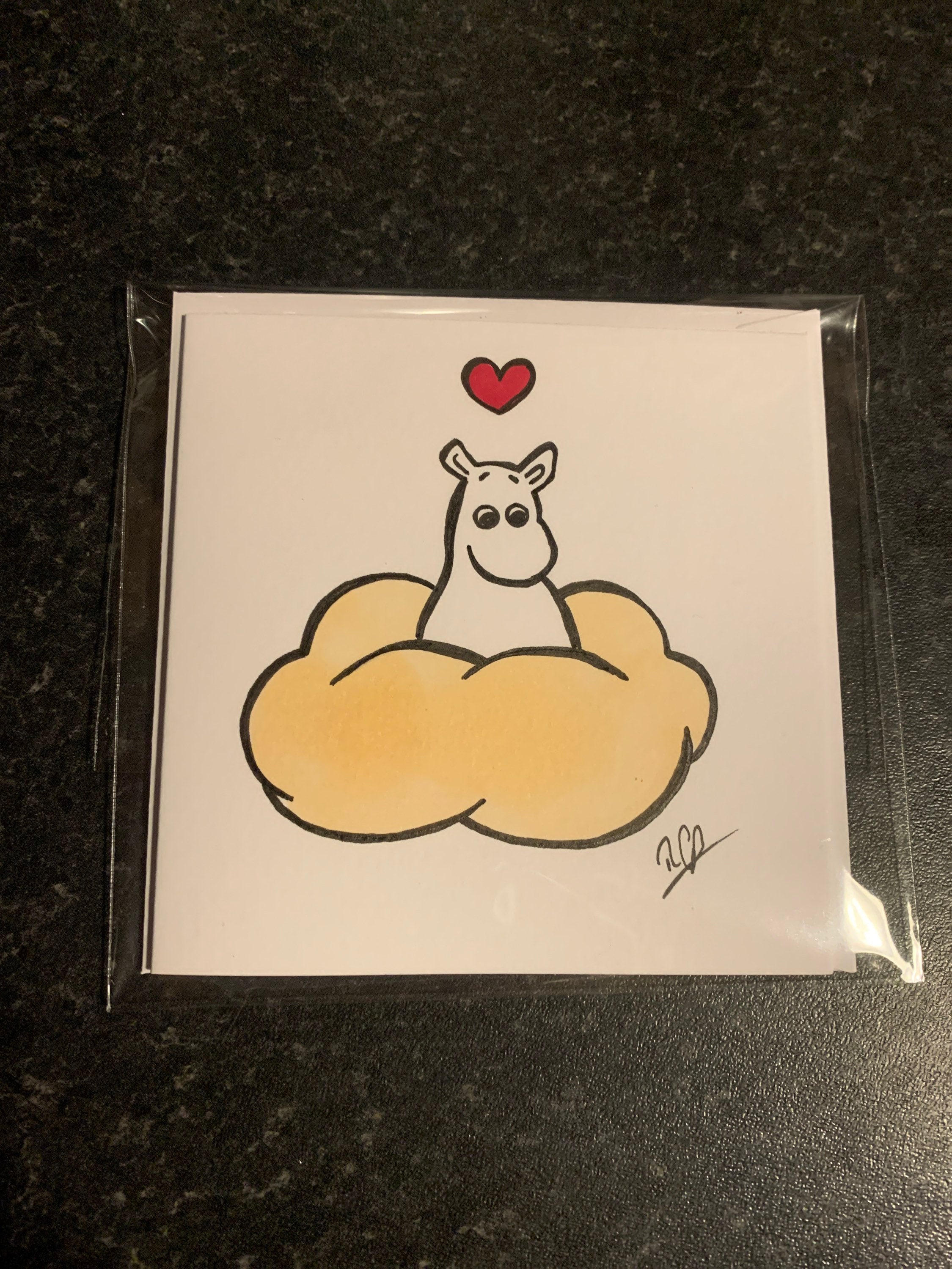 Hand Drawn Moomin Card Anniversary Thank You Wedding - Etsy UK