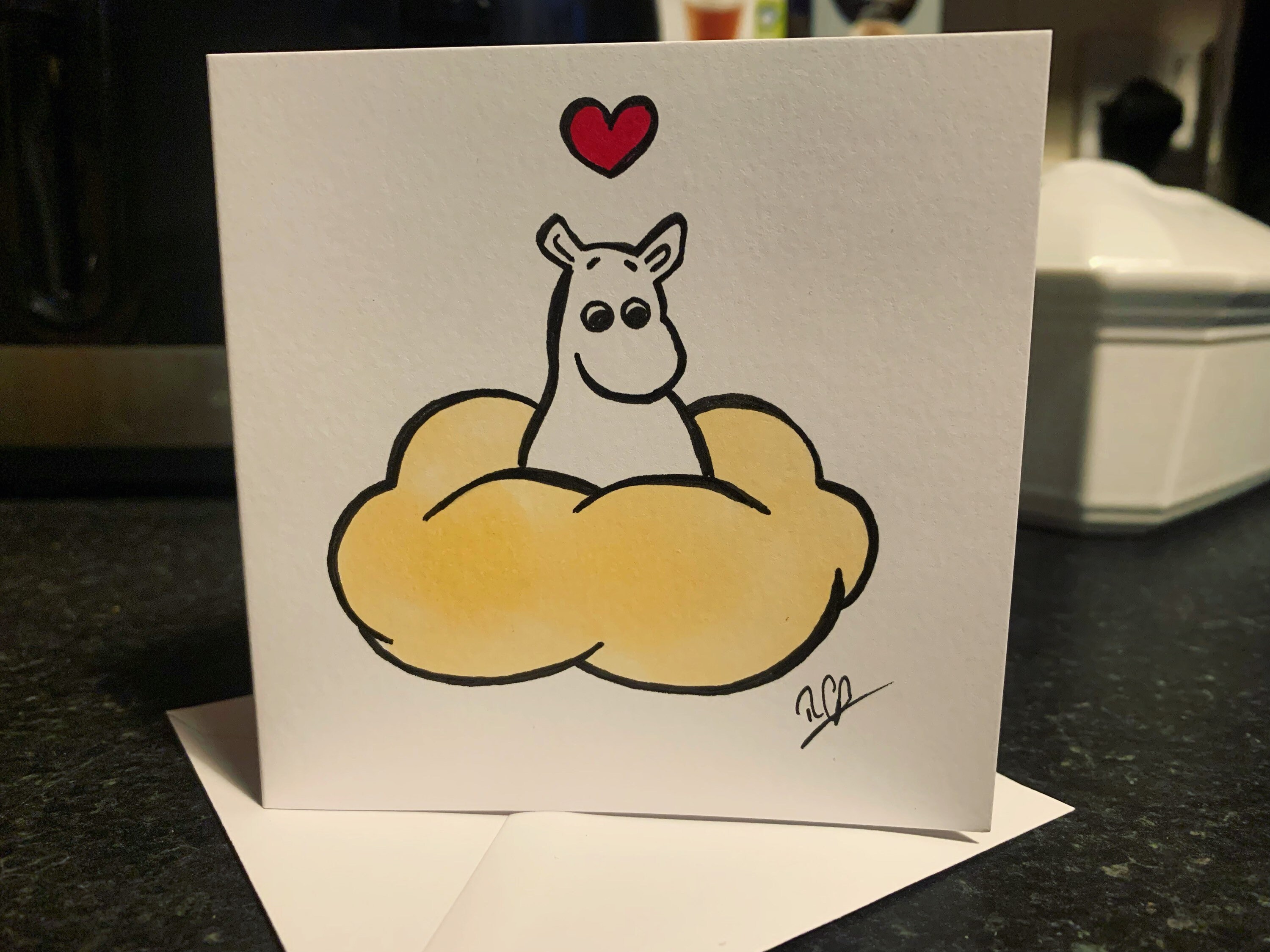 Hand Drawn Moomin Card Anniversary Thank You Wedding | Etsy UK