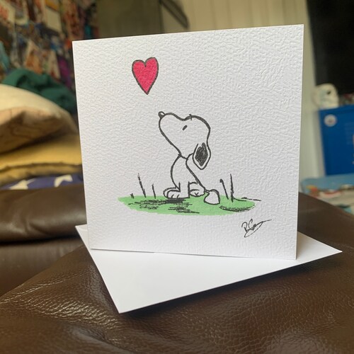 Hand Drawn Snoopy and Woodstock Card Celebration Birthday - Etsy