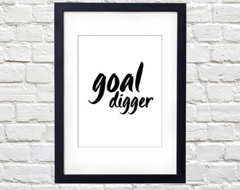 Goal Digger Printable 5x7 - Etsy