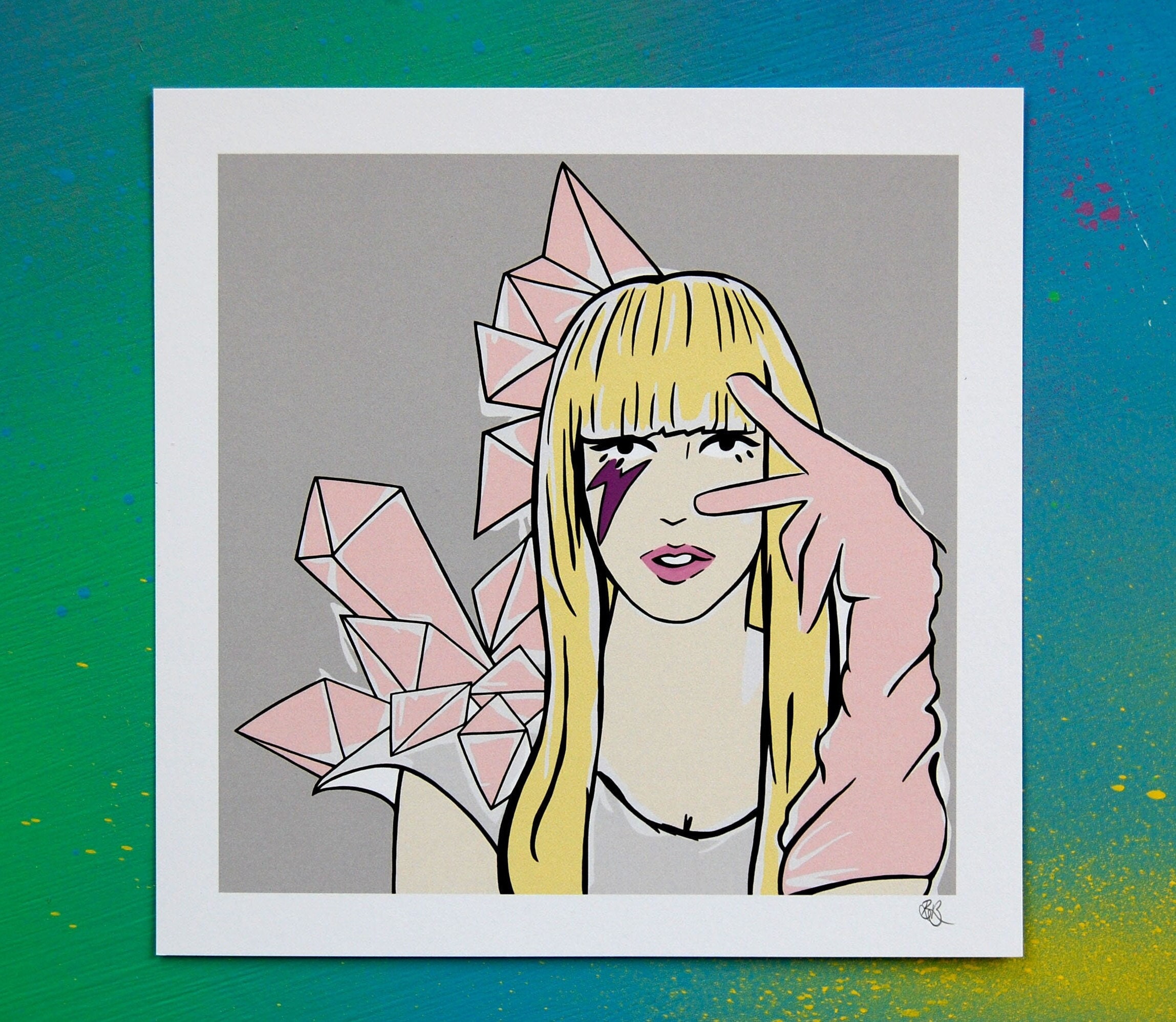 Pop Art Lady Gaga Drawing