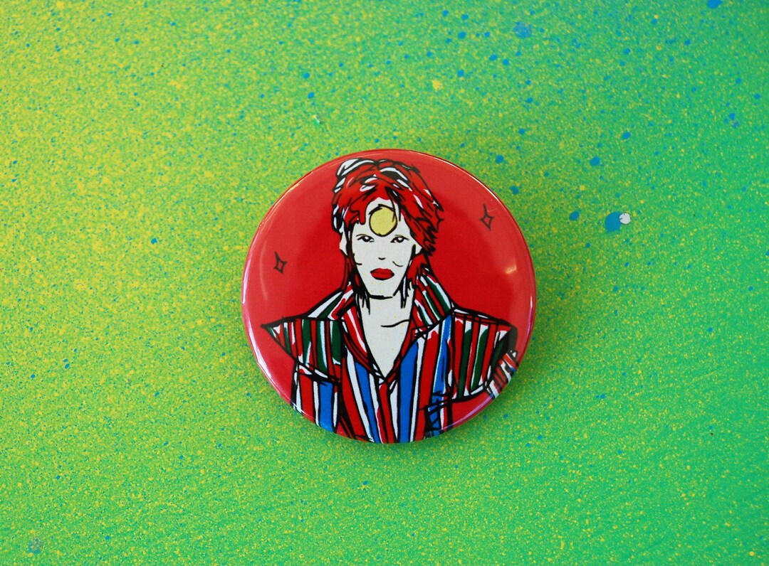Ziggy Stardust Badge, David Bowie Pop Art Style, Pop Icon Art, 1970s ...