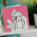 Lady Gaga Card, Pink Pop Icon Lady Gaga Card, Pop Star With Purple ...
