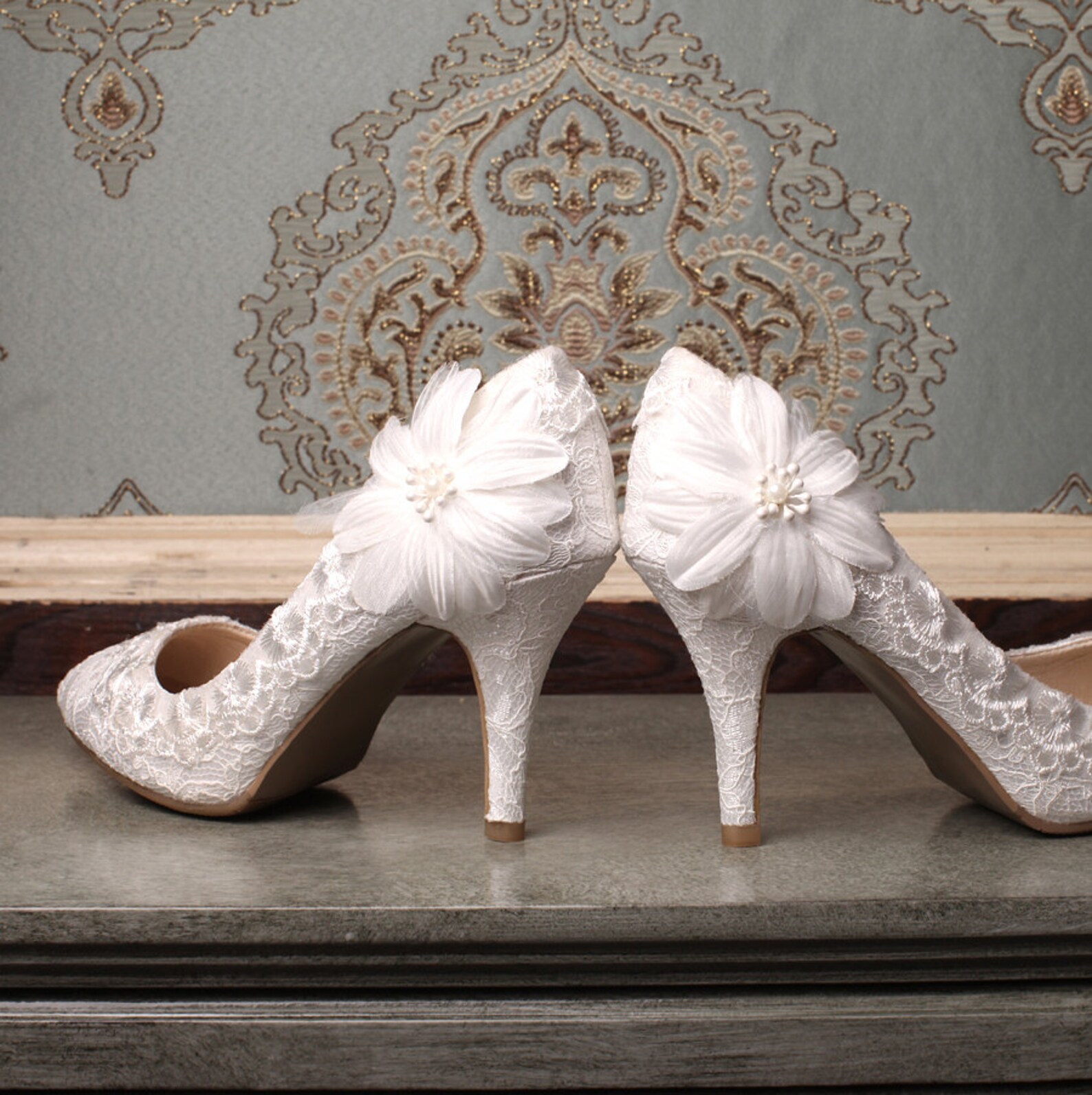 Wedding Shoes Lace Wedding Shoes Bridal Lace Wedding Shoes - Etsy