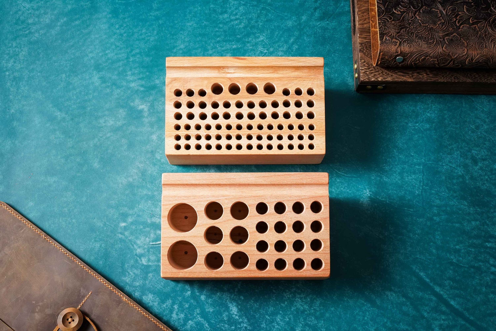 Quality Wood Tool Holder Organizer for Leathercraft Leather - Etsy