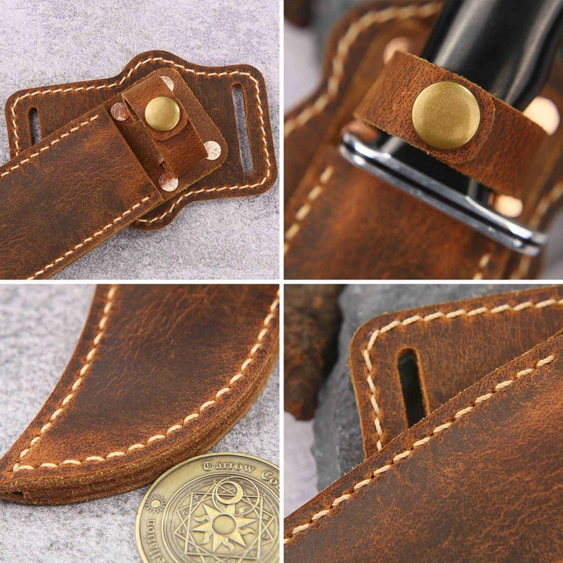 Custom Leather Sheath for Buck 119 120, Full-grain Hand-stitched Knife ...