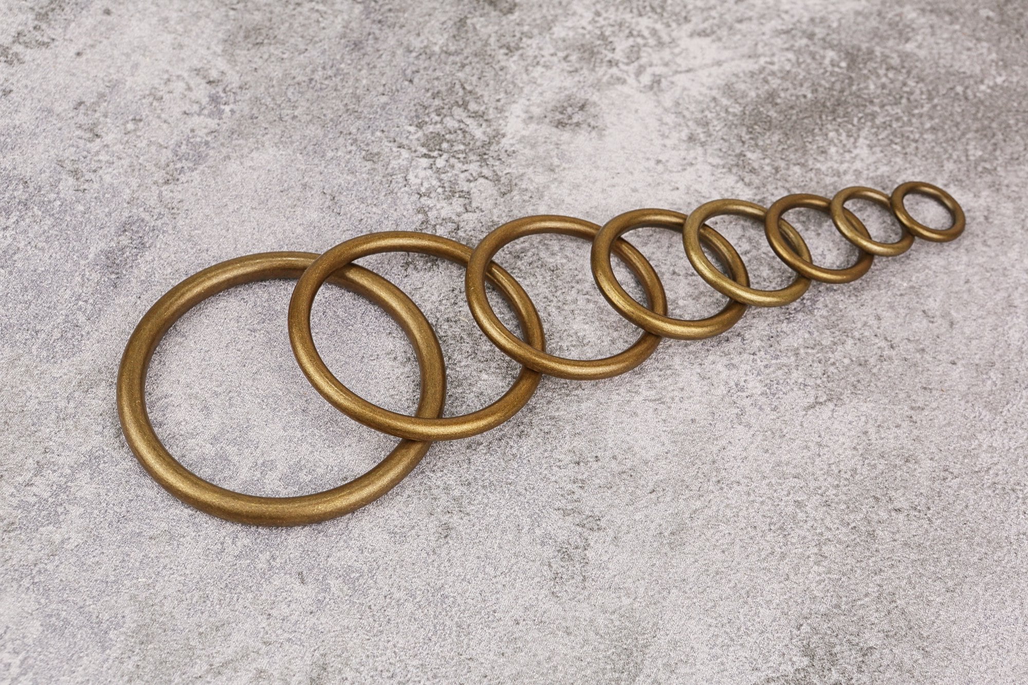 Heavy Duty Antique Solid Brass O Rings No Seam , 1 2 3 Inch Large Metal ...