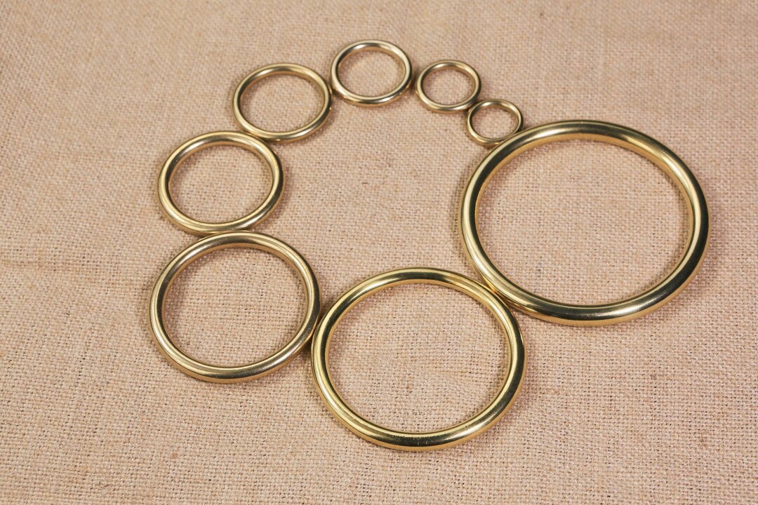 Heavy Duty Solid Brass Rings No Seam , 1 2 3 Inch Big Brass O Ring ...