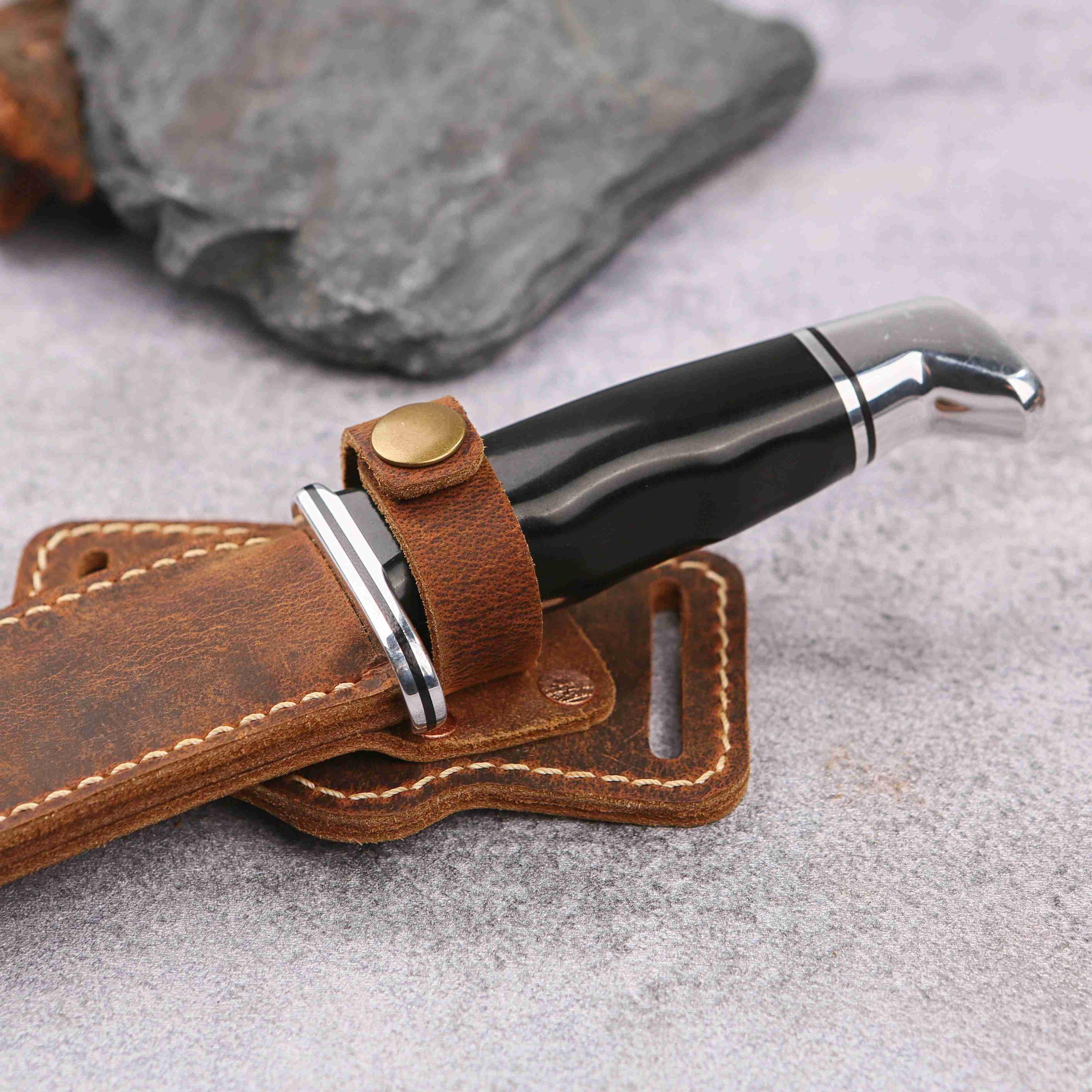 Custom Leather Sheath for Buck 119 120, Full-grain Hand-stitched Knife ...