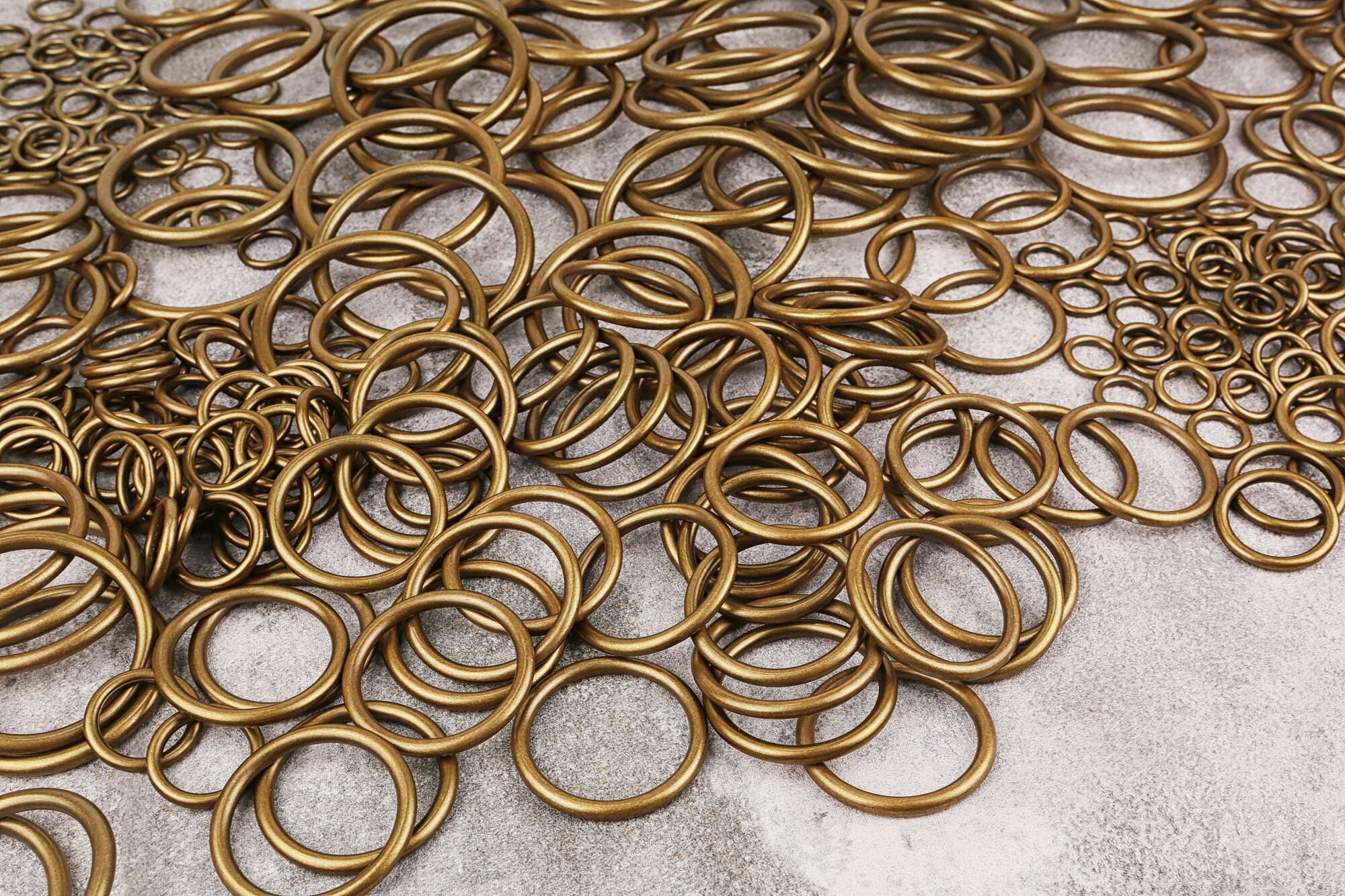 Heavy Duty Antique Solid Brass O Rings No Seam , 1 2 3 Inch Large Metal ...