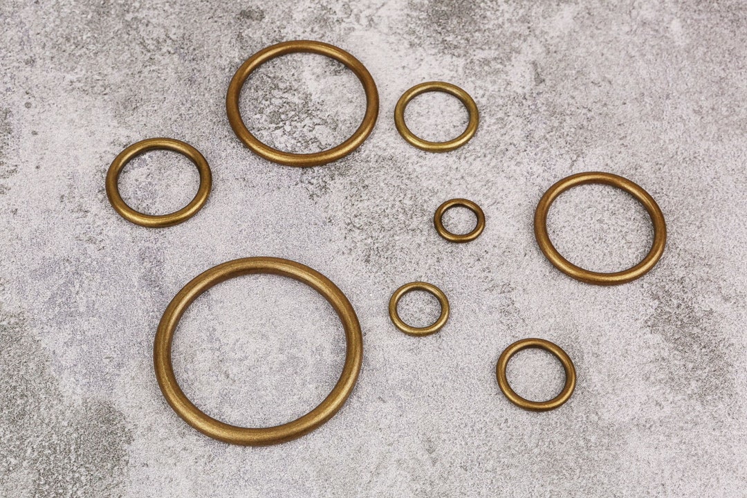 Heavy Duty Antique Solid Brass O Rings No Seam , 1 2 3 Inch Large Metal ...