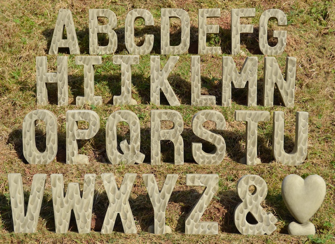 Letters - Made to Order Stone Alphabet Garden Ornament - Etsy