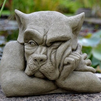 Bert and Ernie - the Handmade Stone Garden Gargoyle Ornaments - Etsy