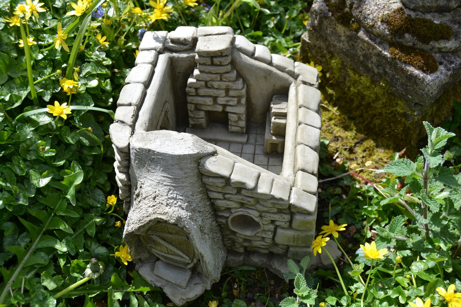 Turf Lodge Fairy Garden Stone Garden Ornament | Etsy UK