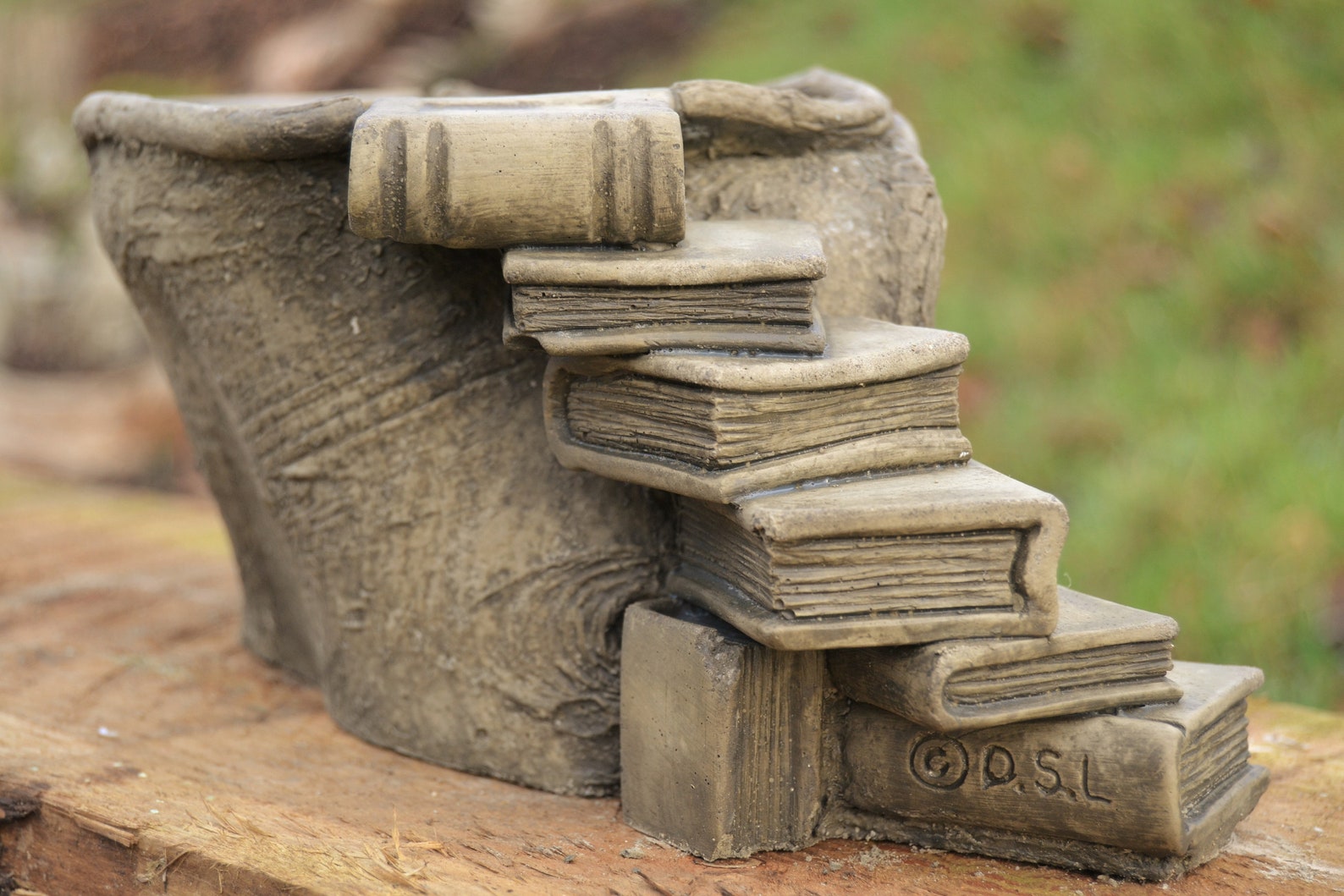 Library - Fairy Garden Stone Garden Ornament - Etsy UK