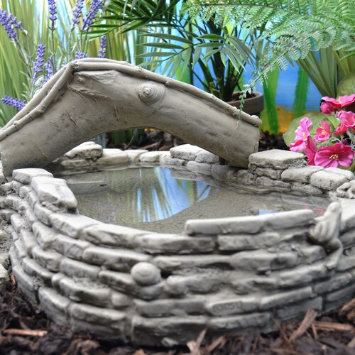 Bridge Over 'frog Pond' Bird Bath Garden Ornament - Etsy