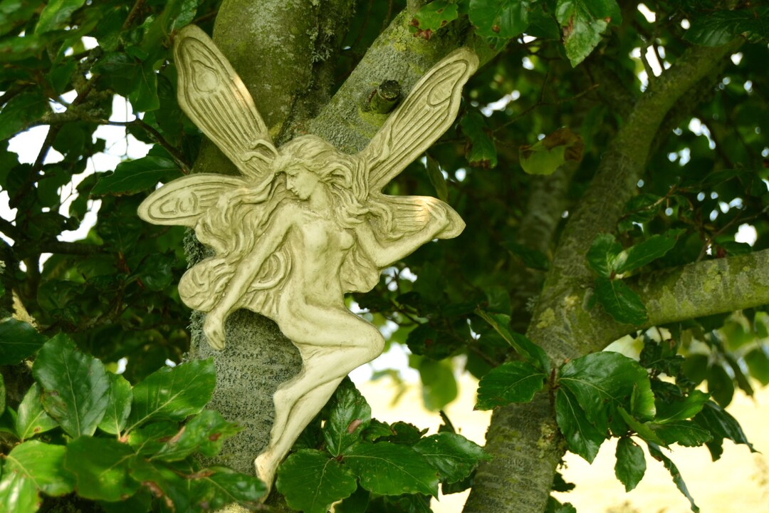 Fairy Jane - Wall Plaque Stone Garden Ornament - Etsy
