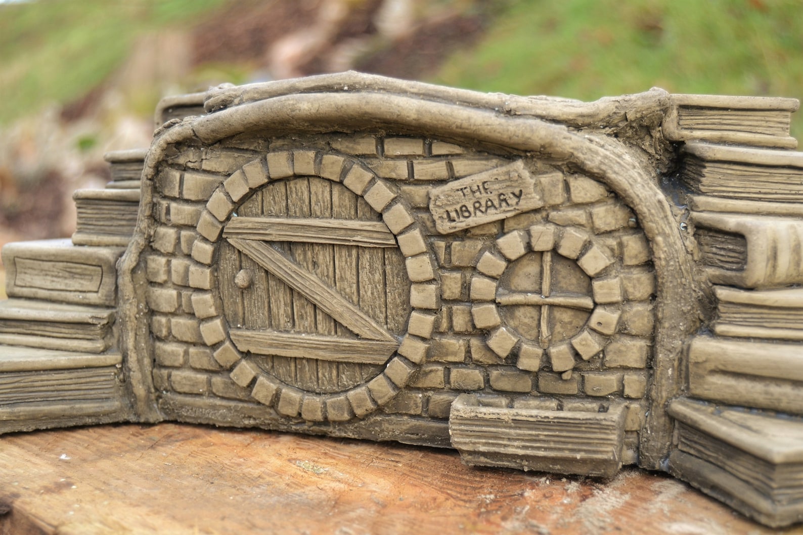 Library - Fairy Garden Stone Garden Ornament - Etsy UK