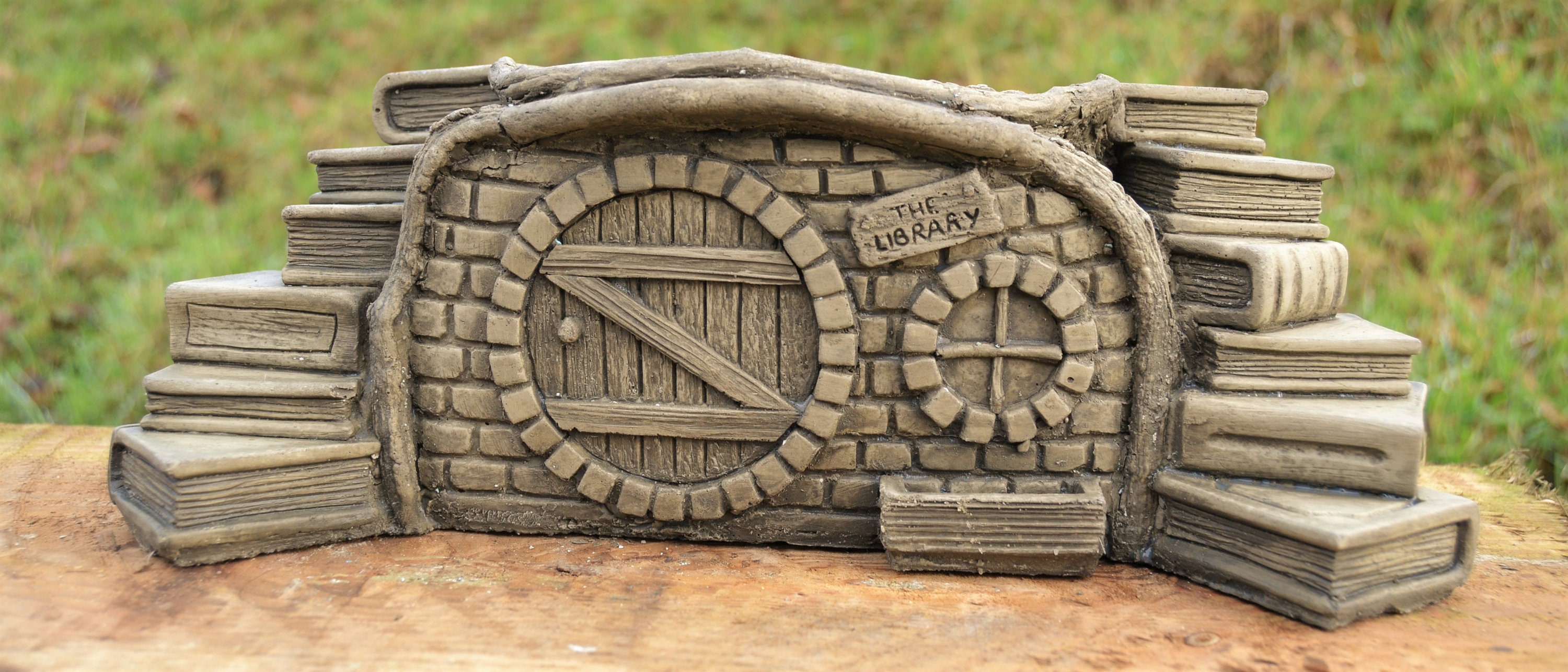 Library - Fairy Garden Stone Garden Ornament - Etsy UK