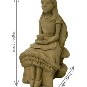 Alice Figurine - Alice in Wonderland Handmade Stone Garden Statue ...